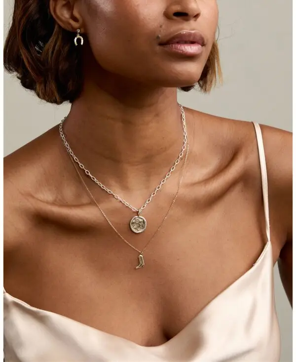 SET & STONES Parker Two Tone Coin Necklace