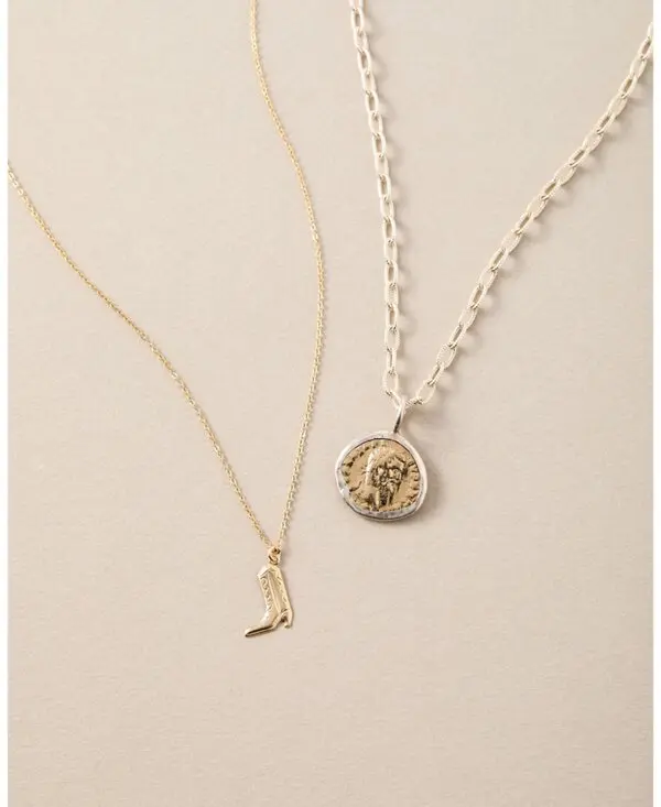 SET & STONES Parker Two Tone Coin Necklace