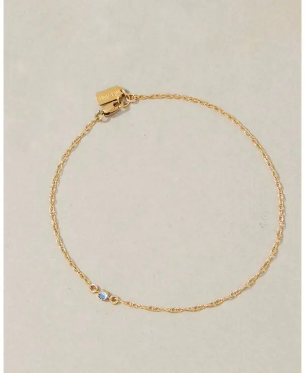 SET & STONES Something Blue" Cubic Zirconia Anklet