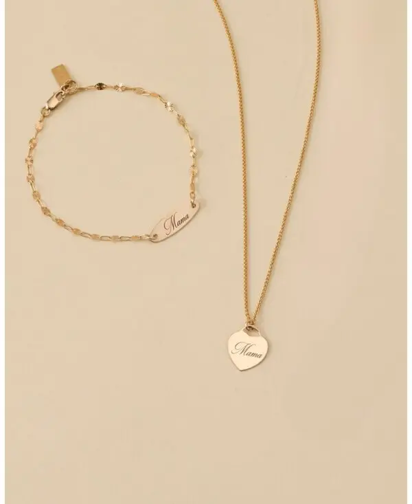 SET & STONES Engraved Mama Alice Necklace