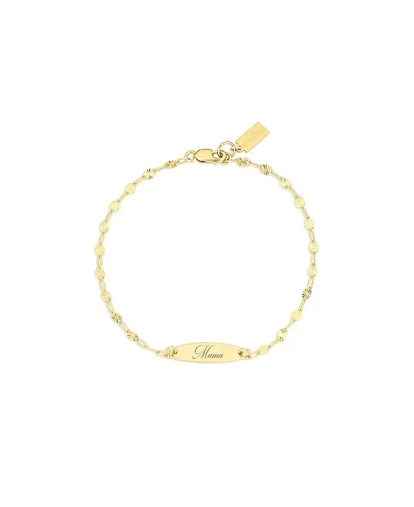 SET & STONES Engraved Mama Banks Bracelet - Gold