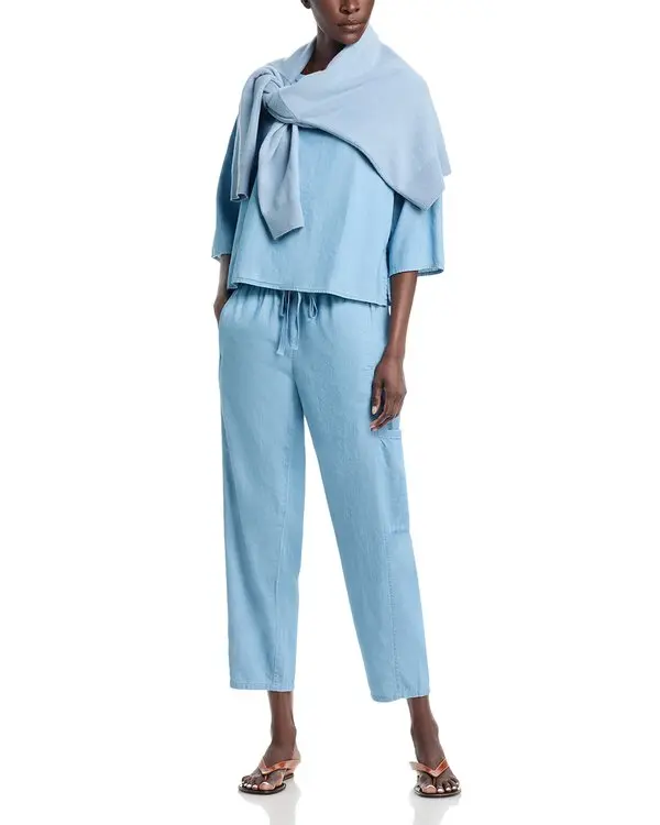 Eileen Fisher Cotton Twill Lantern Cargo Pants