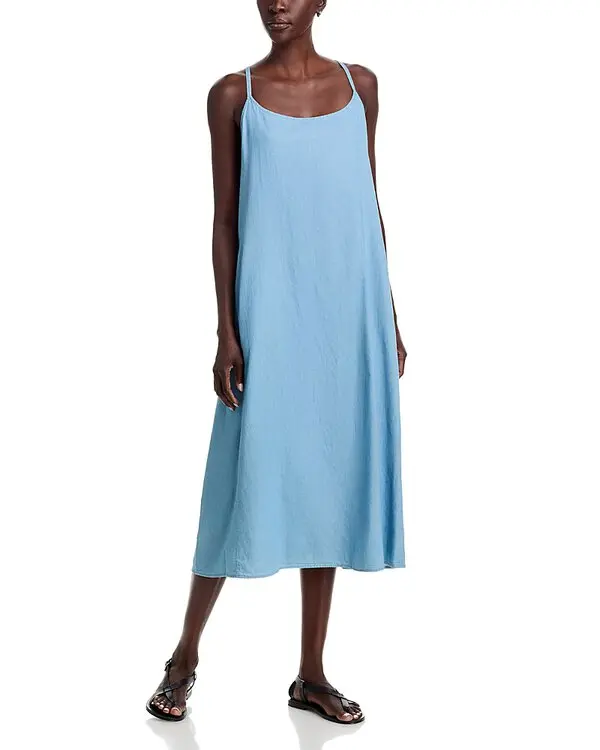 Eileen Fisher Cotton Twill Camisole Midi Dress - Whind