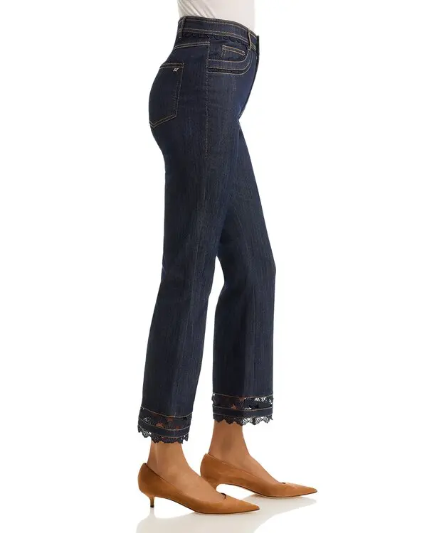 Cinq À Sept Guipure Lace Cropped Stevie Jeans