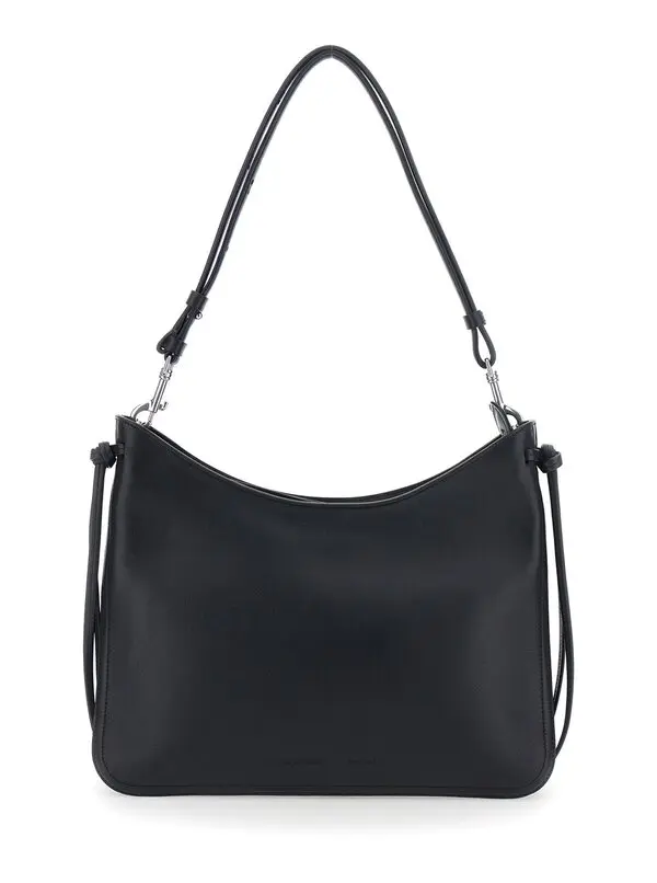 Phoebe Philo Gig' Black Medium Shoulder Bag With Adjustable And Removable Strap In Leather For