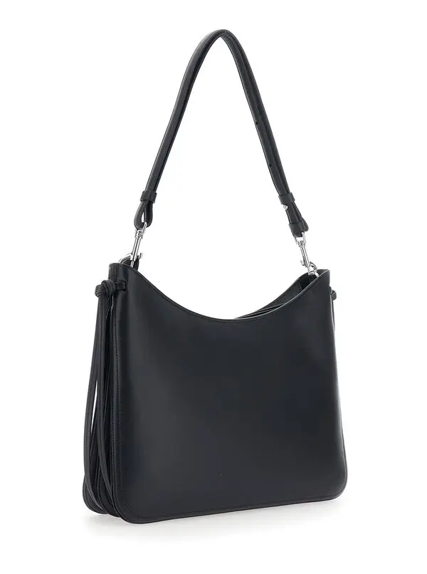 Phoebe Philo Gig' Black Medium Shoulder Bag With Adjustable And Removable Strap In Leather For