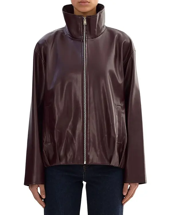 LAMARQUE Denita Faux Leather Bomber Jacket