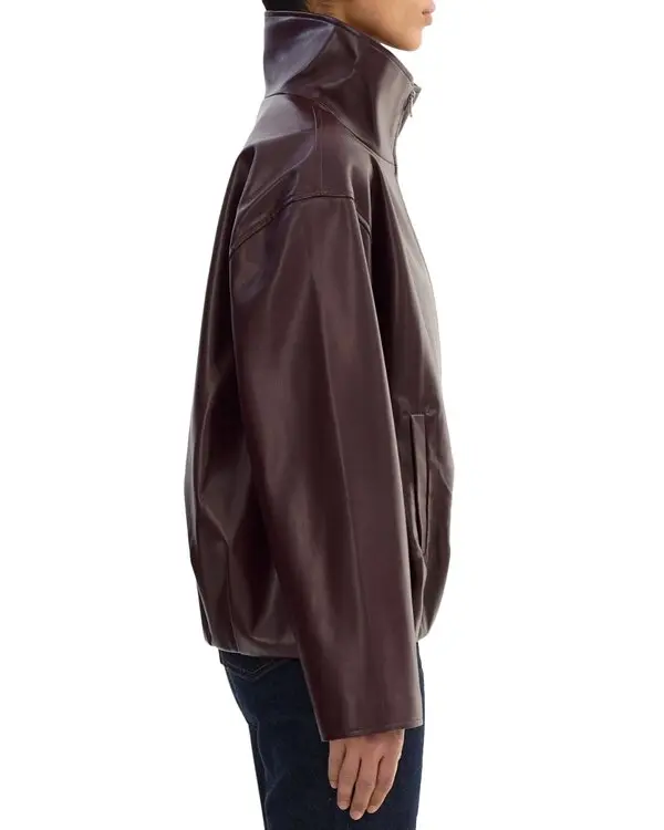 LAMARQUE Denita Faux Leather Bomber Jacket