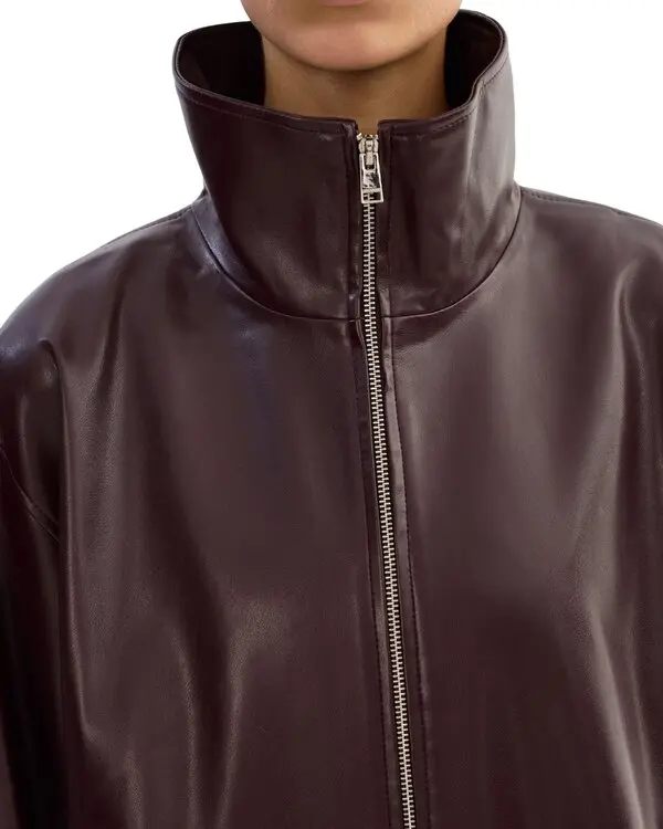 LAMARQUE Denita Faux Leather Bomber Jacket