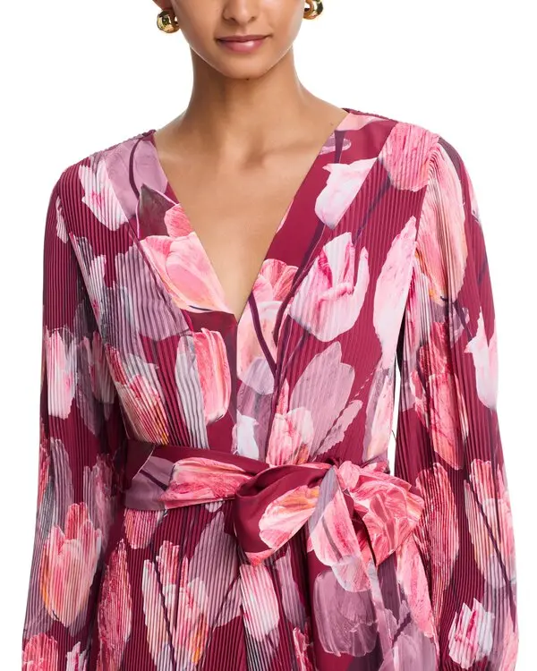 MILLY Liv Printed Pleated Dress
