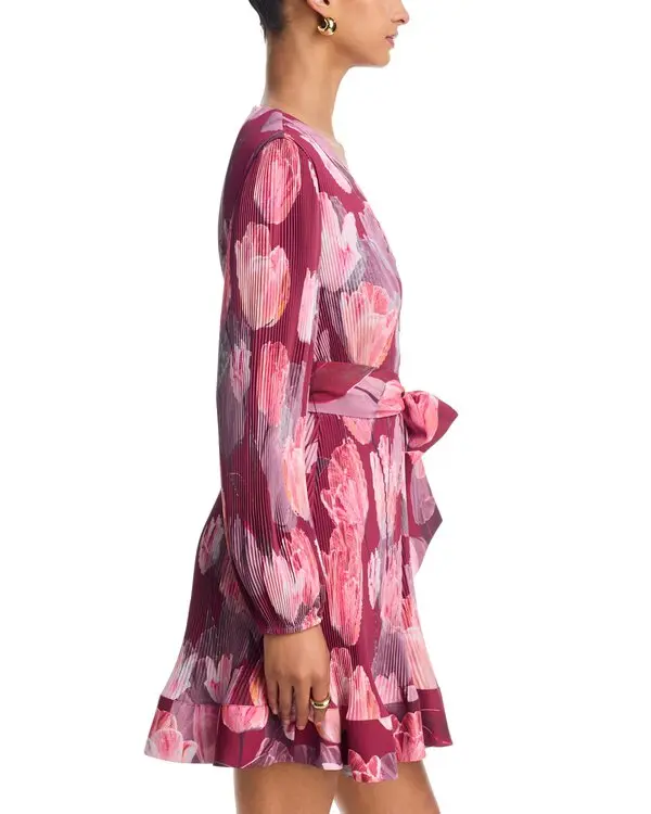 MILLY Liv Printed Pleated Dress