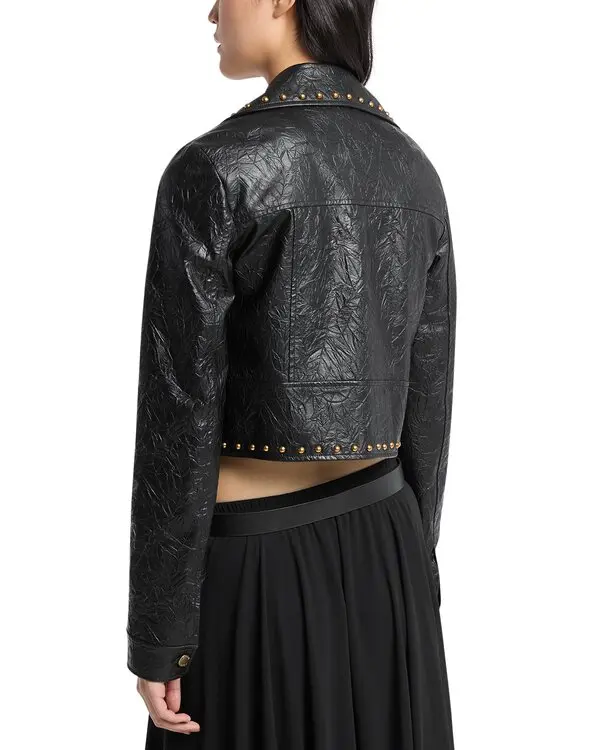 Michael Kors Studded Faux Leather Jacket