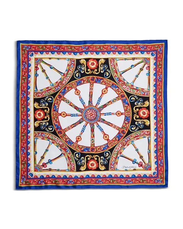 Dolce & Gabbana Carretto Silk Twill Scarf - Black