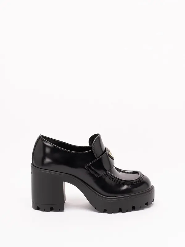 Prada Brushed Leather Loafers