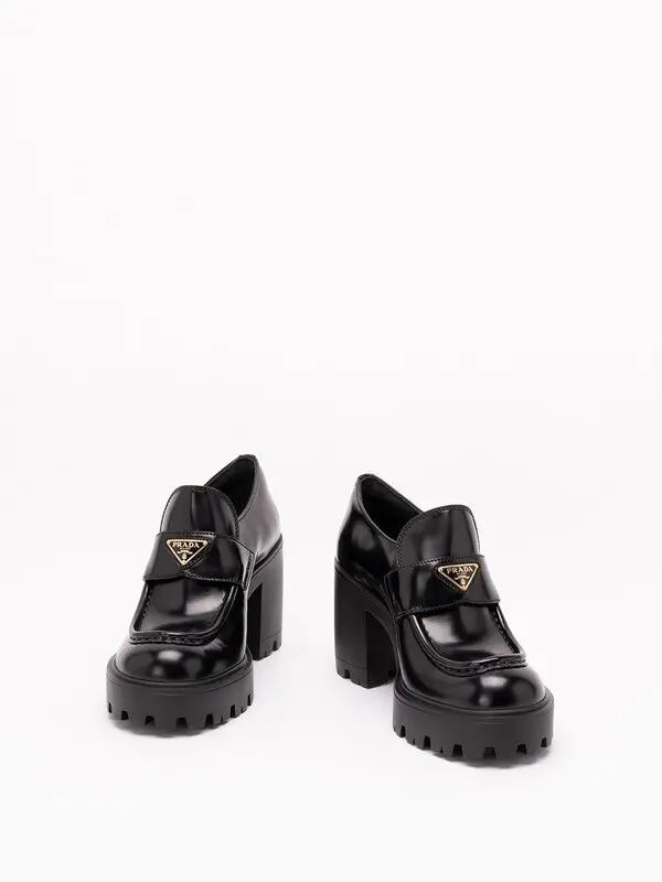 Prada Brushed Leather Loafers