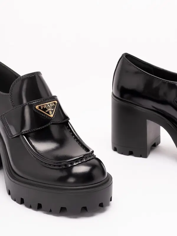 Prada Brushed Leather Loafers