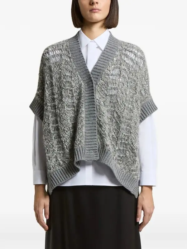 Peserico Alpaca V-neck Sweater - Multicolor