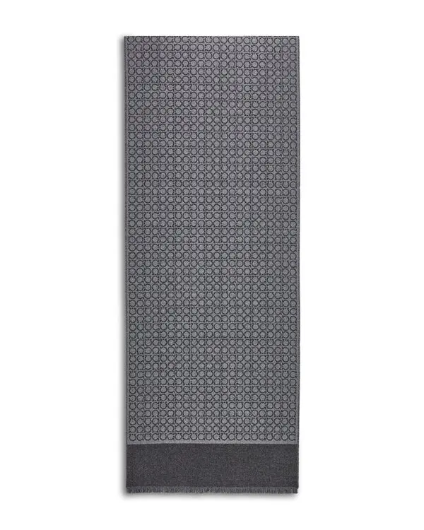 FERRAGAMO Logo Wool Scarf