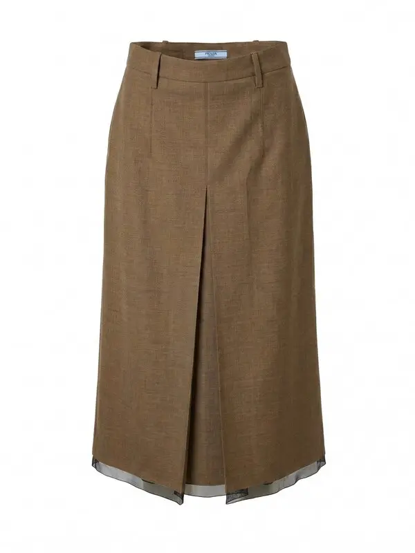 Prada Wool Midi Skirt