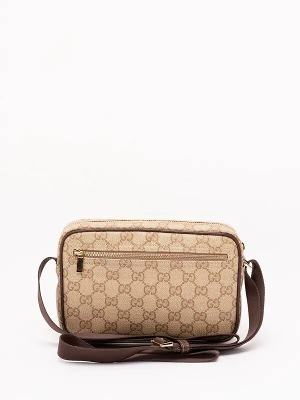 Gucci Gg Coated Canvas Crossbody Bag
