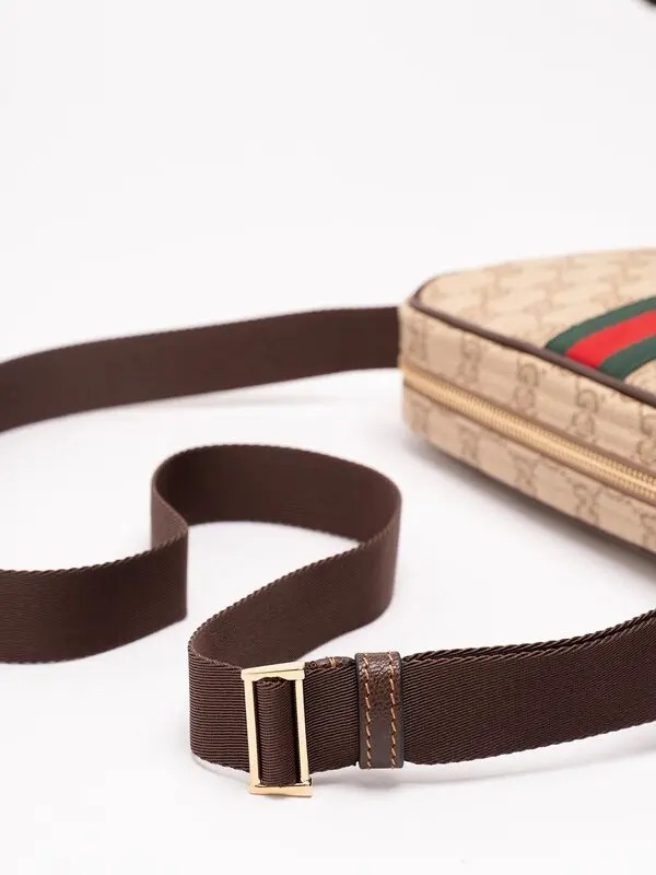 Gucci Gg Coated Canvas Crossbody Bag