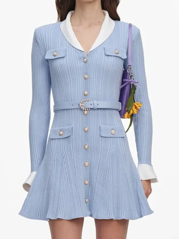 SELF-PORTRAIT Knit Mini Dress
