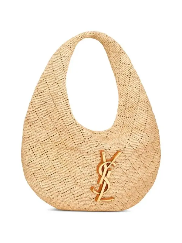 Saint Laurent Icare Raffia Hobo Bag - Multicolor