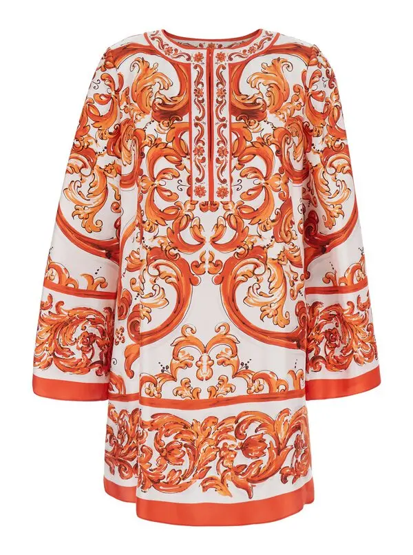 Dolce & Gabbana Printed Silk Mini Dress - Multicolor