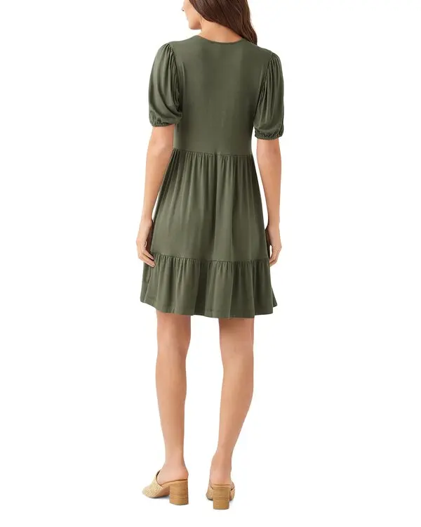 Karen Kane Petite Puff Sleeve Dress