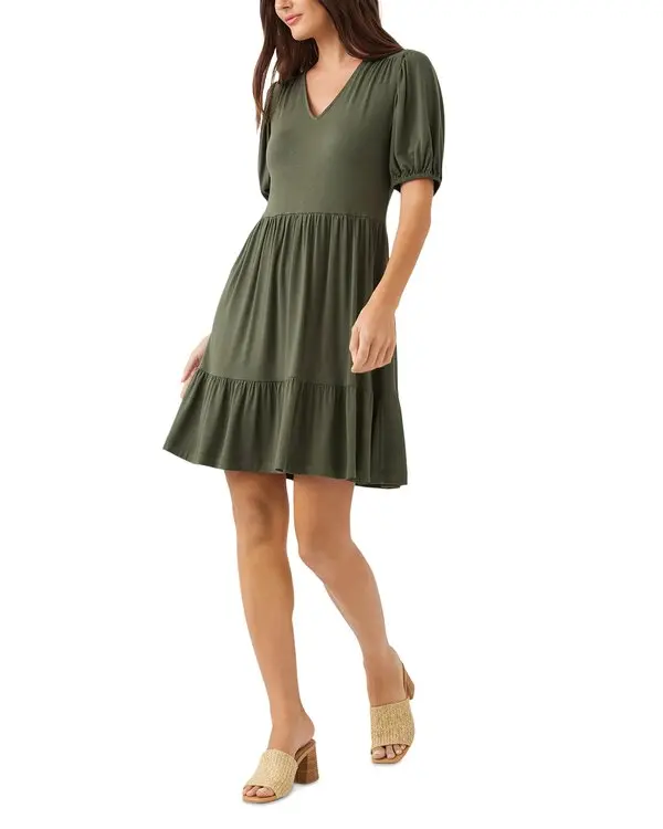 Karen Kane Petite Puff Sleeve Dress