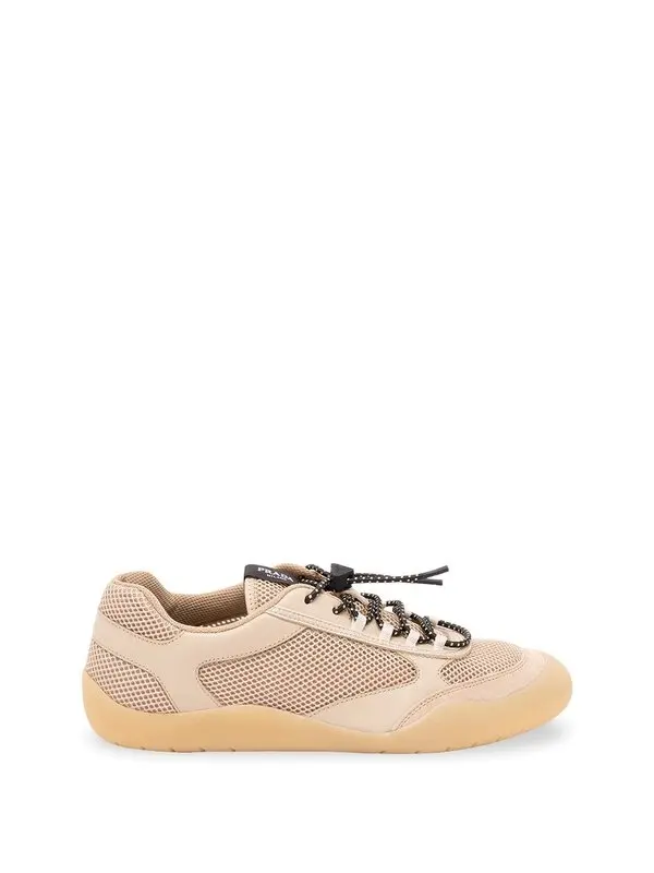 Prada Speedrock Leather And Mesh Sneakers - Multicolor