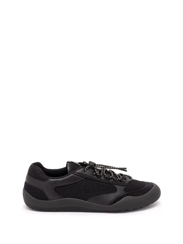 Prada Speedrock Leather And Mesh Sneakers - Multicolor