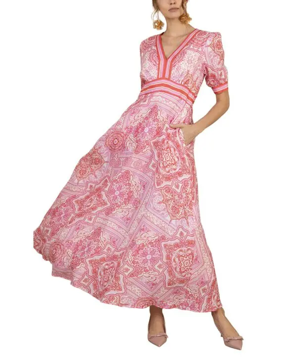 Hale Bob Ginevra Linen Maxi Dress
