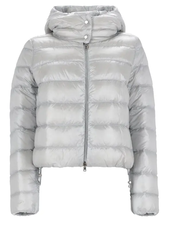 Herno Giacca Resort Ultralight Nylon Puffer Jacket With Hood - Grey