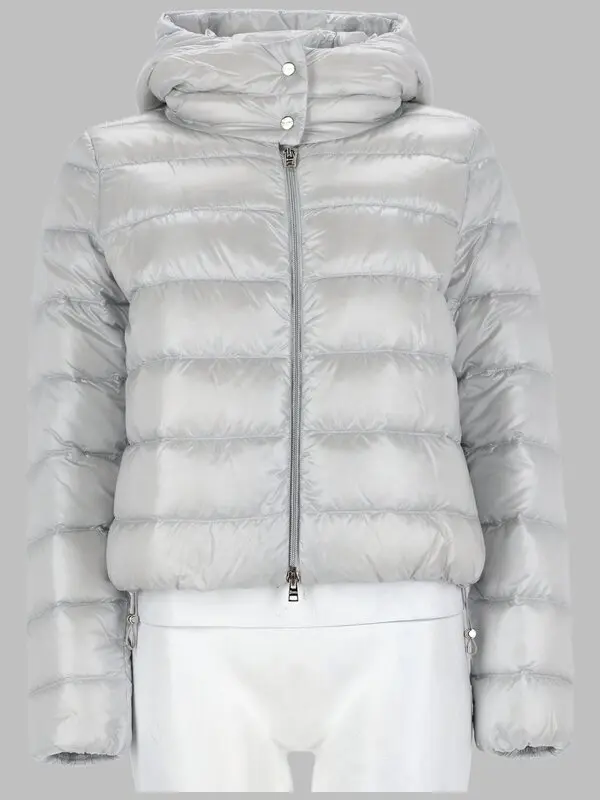 Herno Giacca Resort Ultralight Nylon Puffer Jacket With Hood - Grey