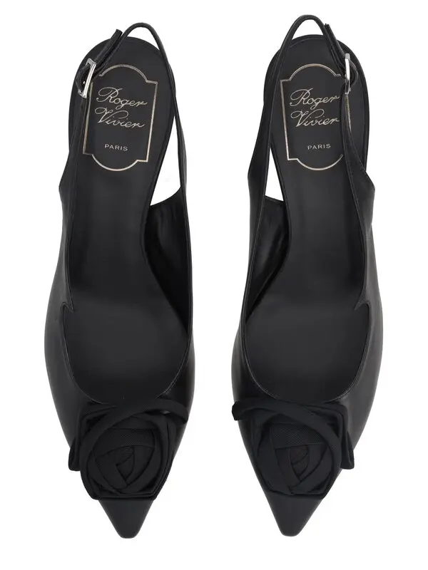 ROGER VIVIER Décolleté Slingback "rose Vivier" In Pelle
