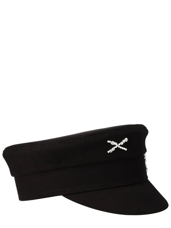 Ruslan Baginskiy Embellished Cotton Cap - Black