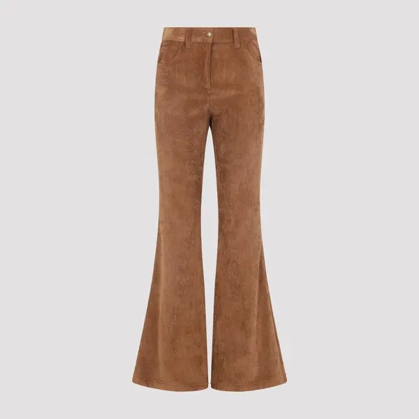 Moncler 100% Real Leather Trousers - Brown