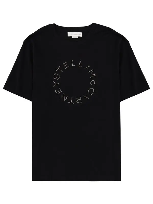 Stella McCartney Graphic Cotton T-shirt - Black