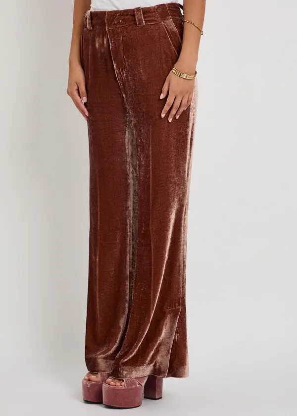 La DoubleJ Velvet Flared-leg Trousers