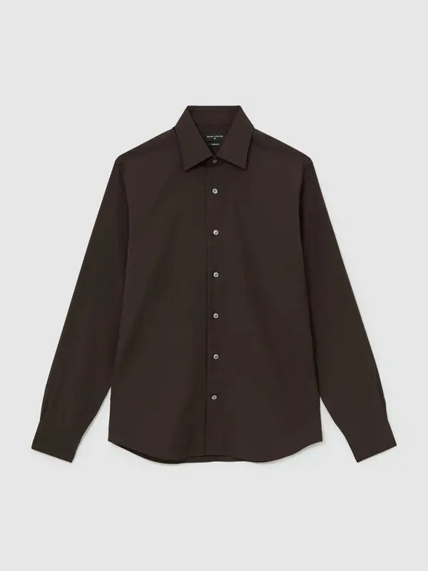 ATELIER Wool Long-sleeve Slim-fit Shirt