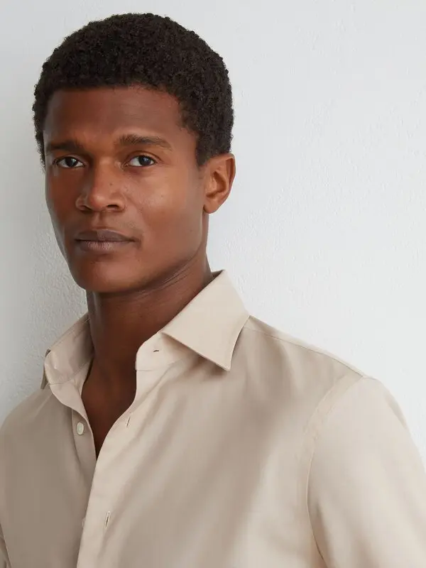 ATELIER Wool Long-sleeve Slim-fit Shirt