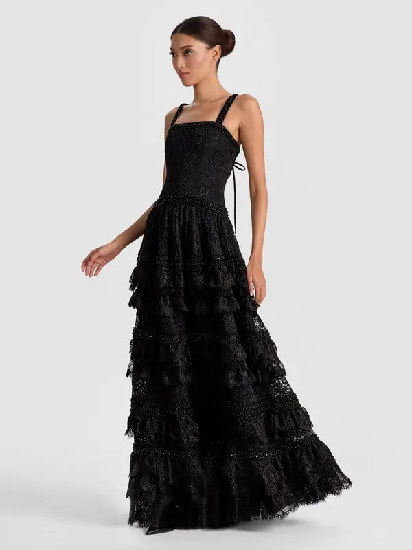 Alice + Olivia Zena Lace Maxi Dress
