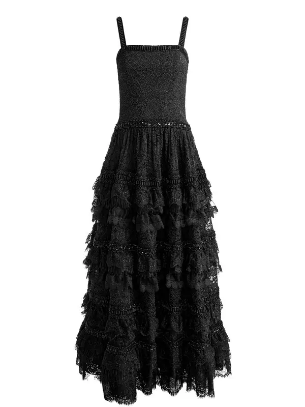 Alice + Olivia Zena Lace Maxi Dress