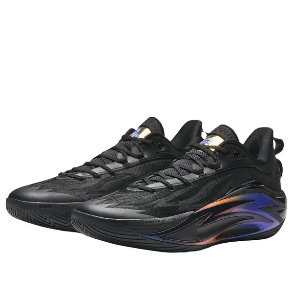 ANTA Shock Wave 'dark Matter' Sneakers - Black/blue/orange