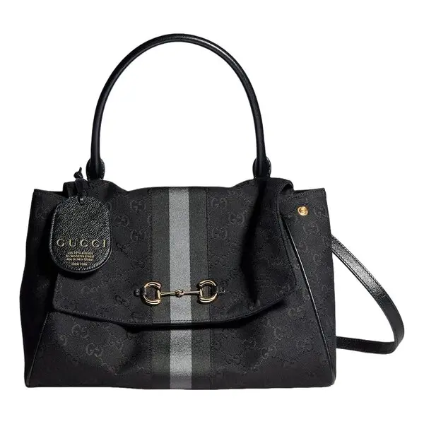 Gucci Paparazzo Medium Top Handle Bag - Grey/black