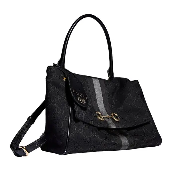 Gucci Paparazzo Medium Top Handle Bag - Grey/black