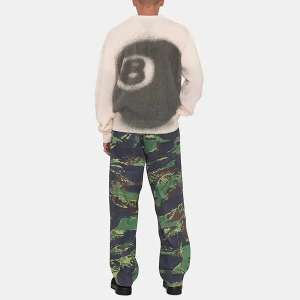 StÜssy 8 Ball Spray Sweater 'ivory
