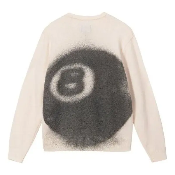 StÜssy 8 Ball Spray Sweater - Beige