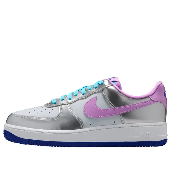Nike Force 1 '07 'wnba All-star Weekend' Sneakers - Chrome/pure Platinum/lagoon Pulse